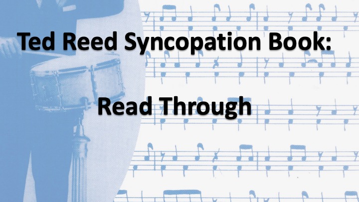 Ted Reed Syncopation Book Read Thru